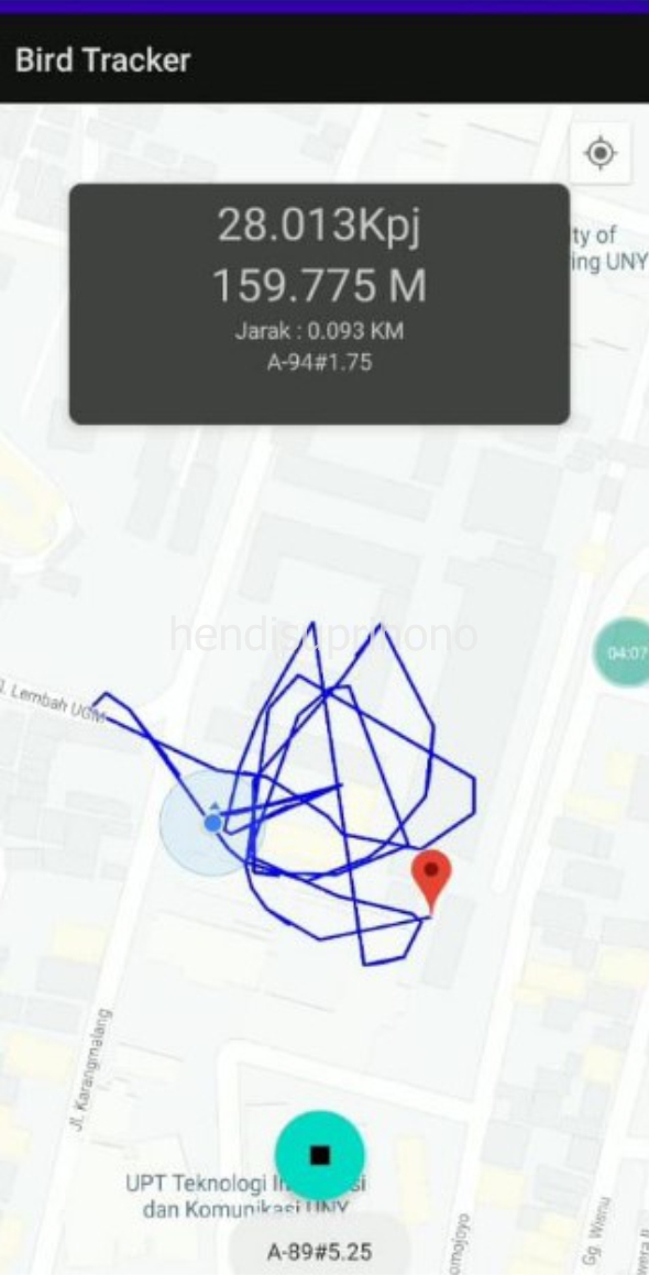 Bird Tracker Monitoring | Hendi Suprihono
